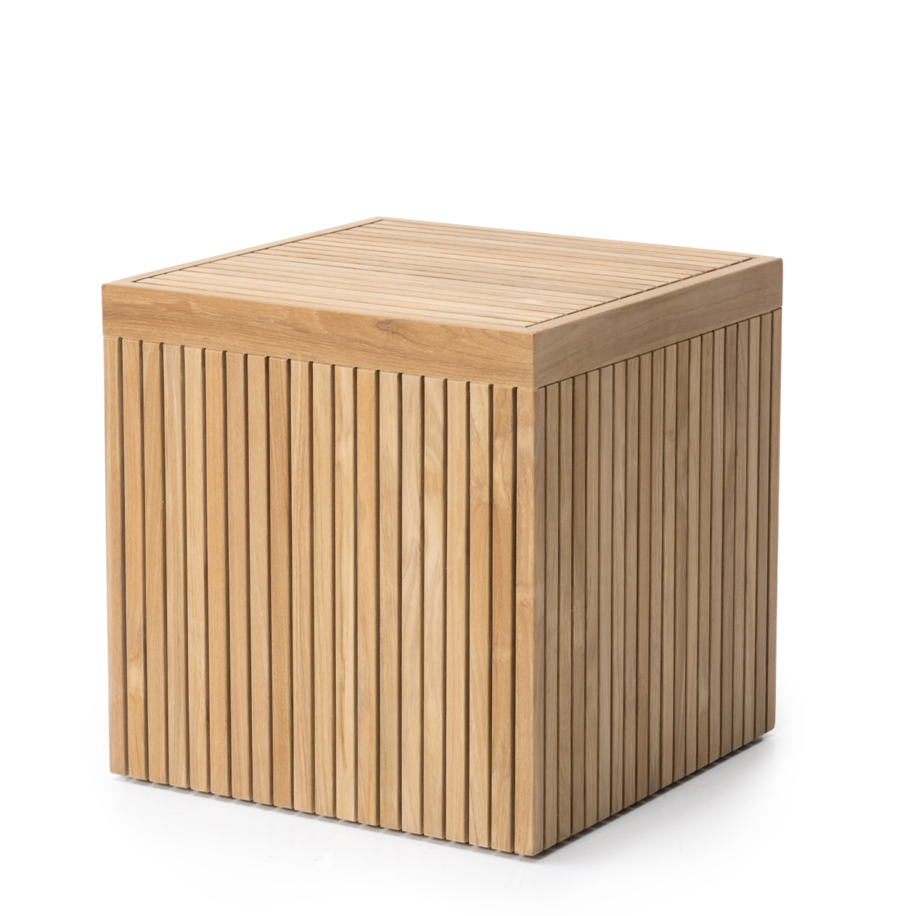 Sześcienny stolik zewnętrzny Teak Cube Table | Roolf-Living
